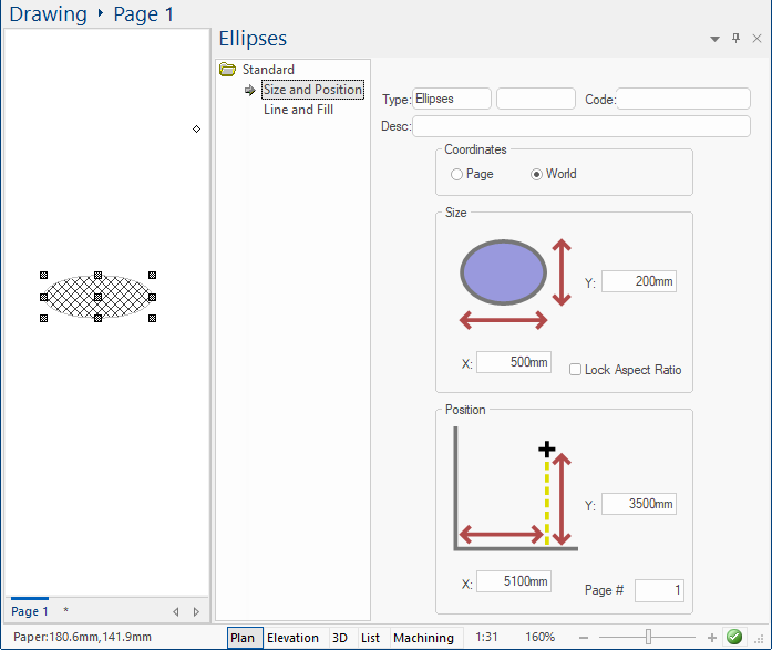 Size Page Properties